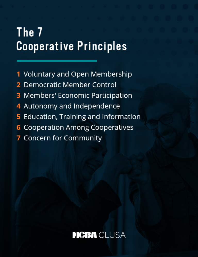 7 Cooperative Principles - Values of a Co-op | NCBA CLUSA