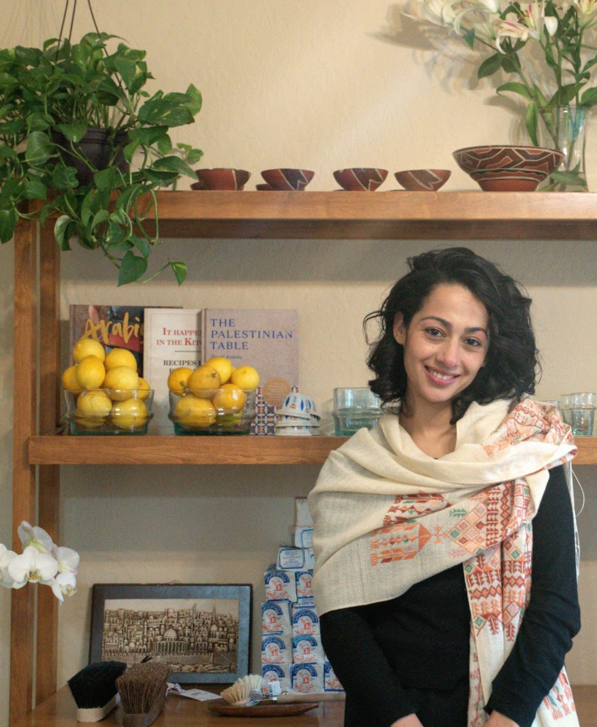 Dina Omar, founder of the Palestinian Soap Cooperative, appears on ...