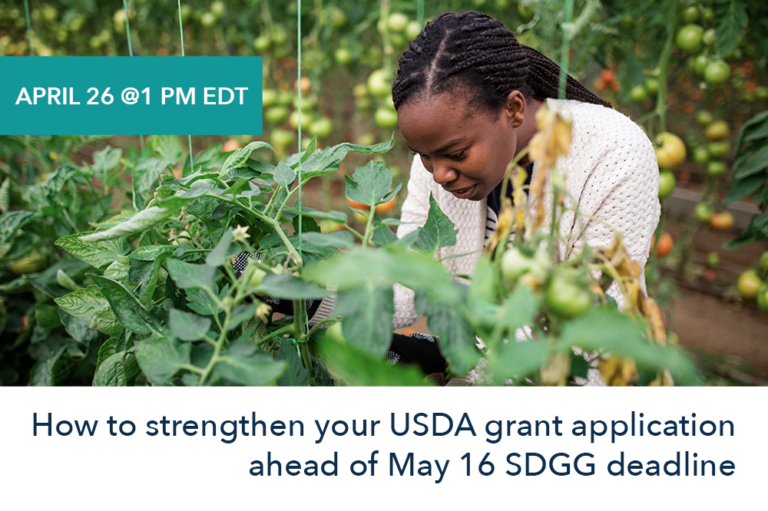 April 26 @1 PM EDT: Learn how to strengthen your USDA grant application ...