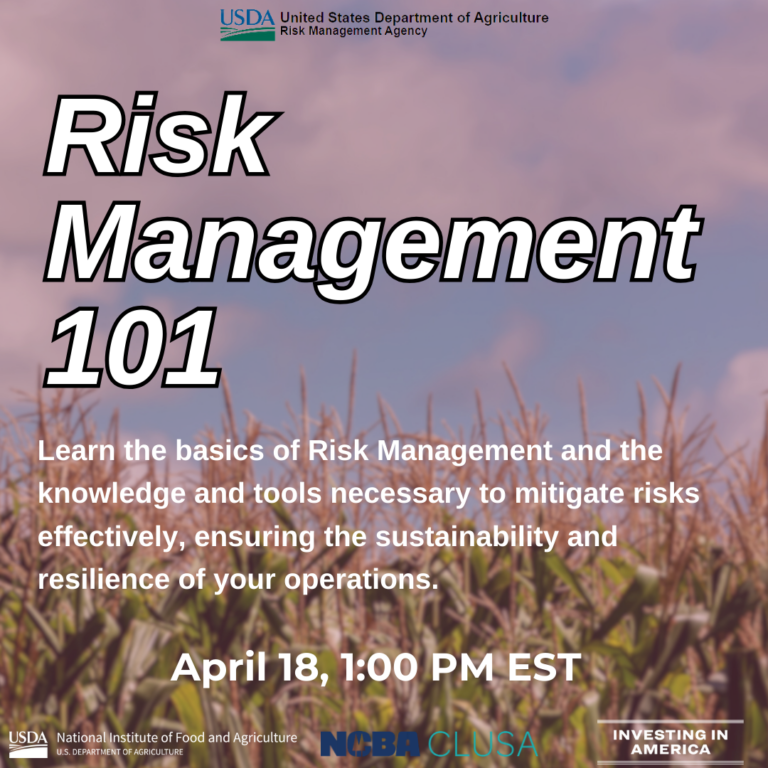 Register to learn more about USDA Risk Management - NCBA CLUSA
