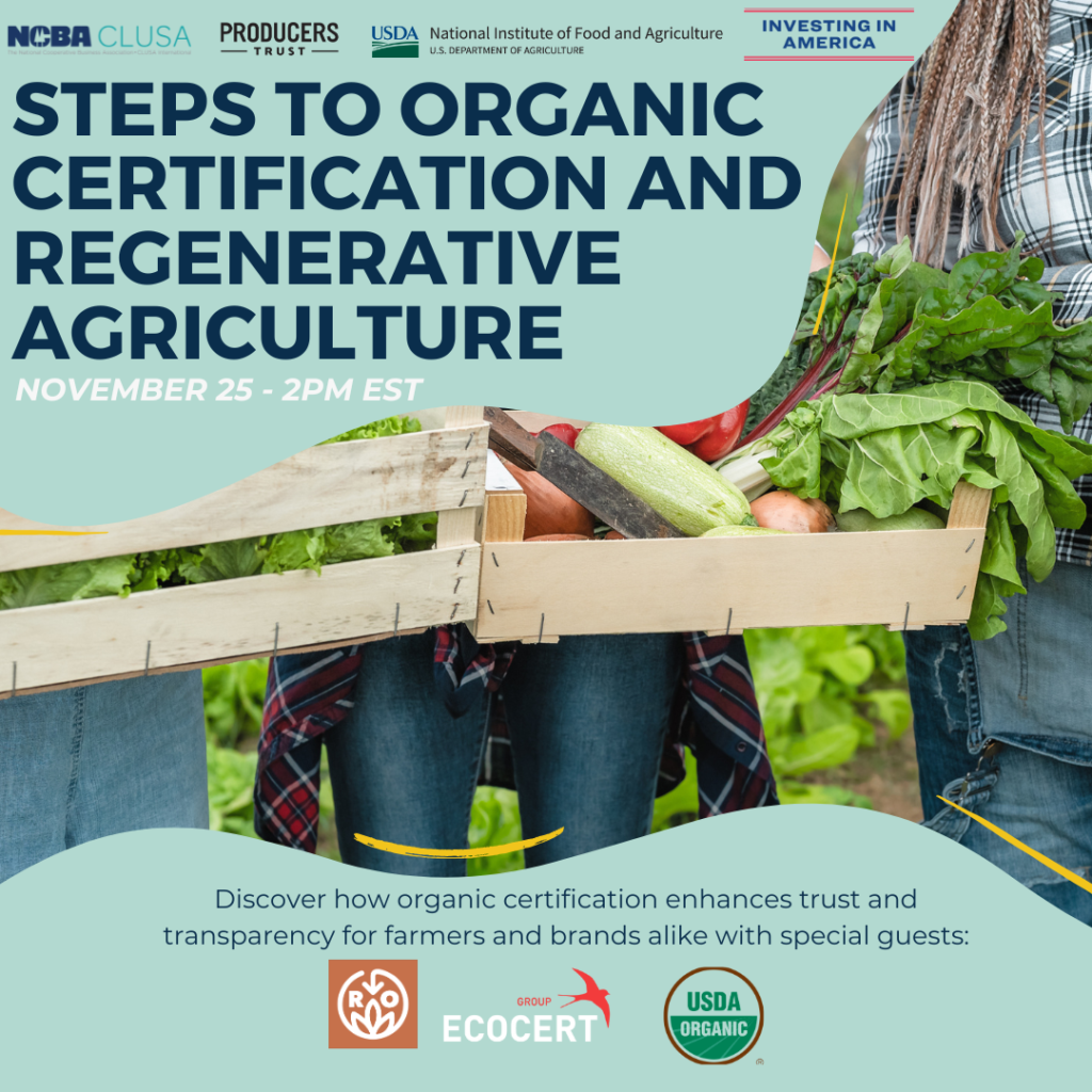 Webinar: Steps to organic certification and regenerative agriculture - NCBA CLUSA